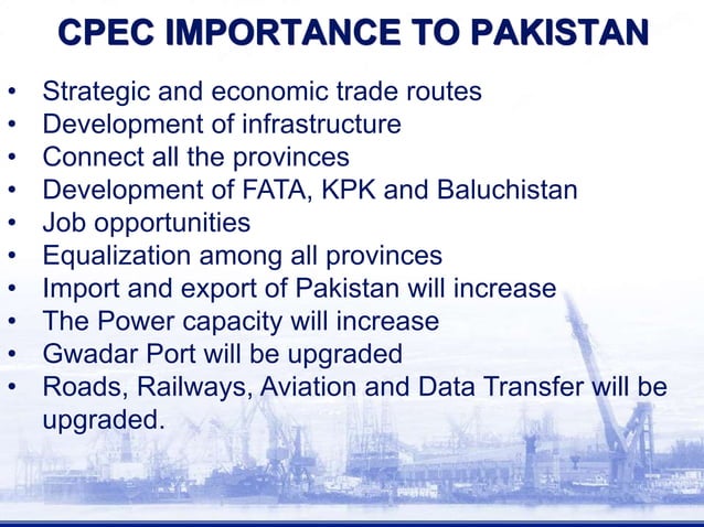 CHINA PAKISTAN ECONOMIC CORRIDOR(CPEC) | PPTX