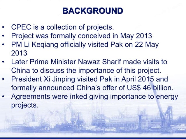 CHINA PAKISTAN ECONOMIC CORRIDOR(CPEC) | PPTX