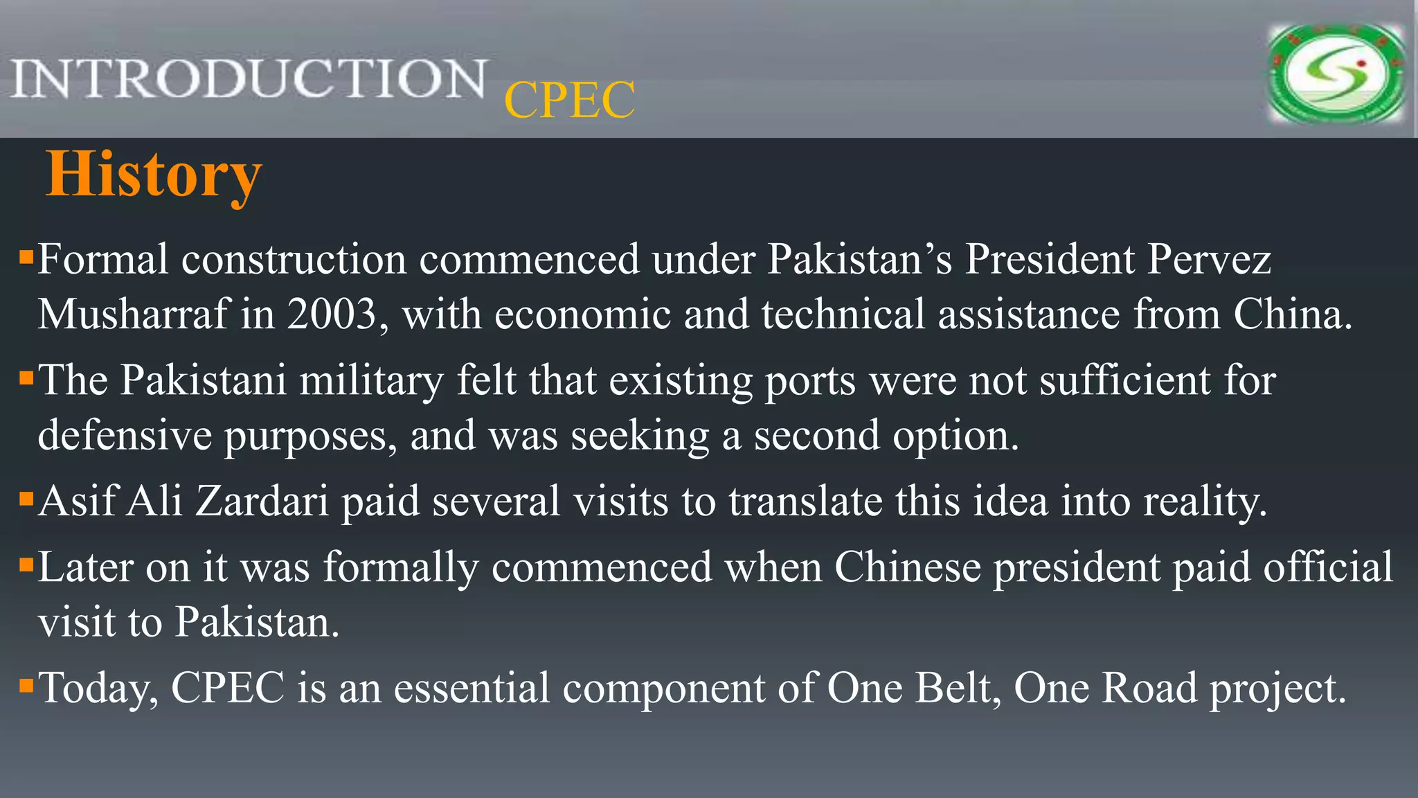 The China-Pakistan Economic Corridor (CPEC) Opportunities and Challenges. | PPTX