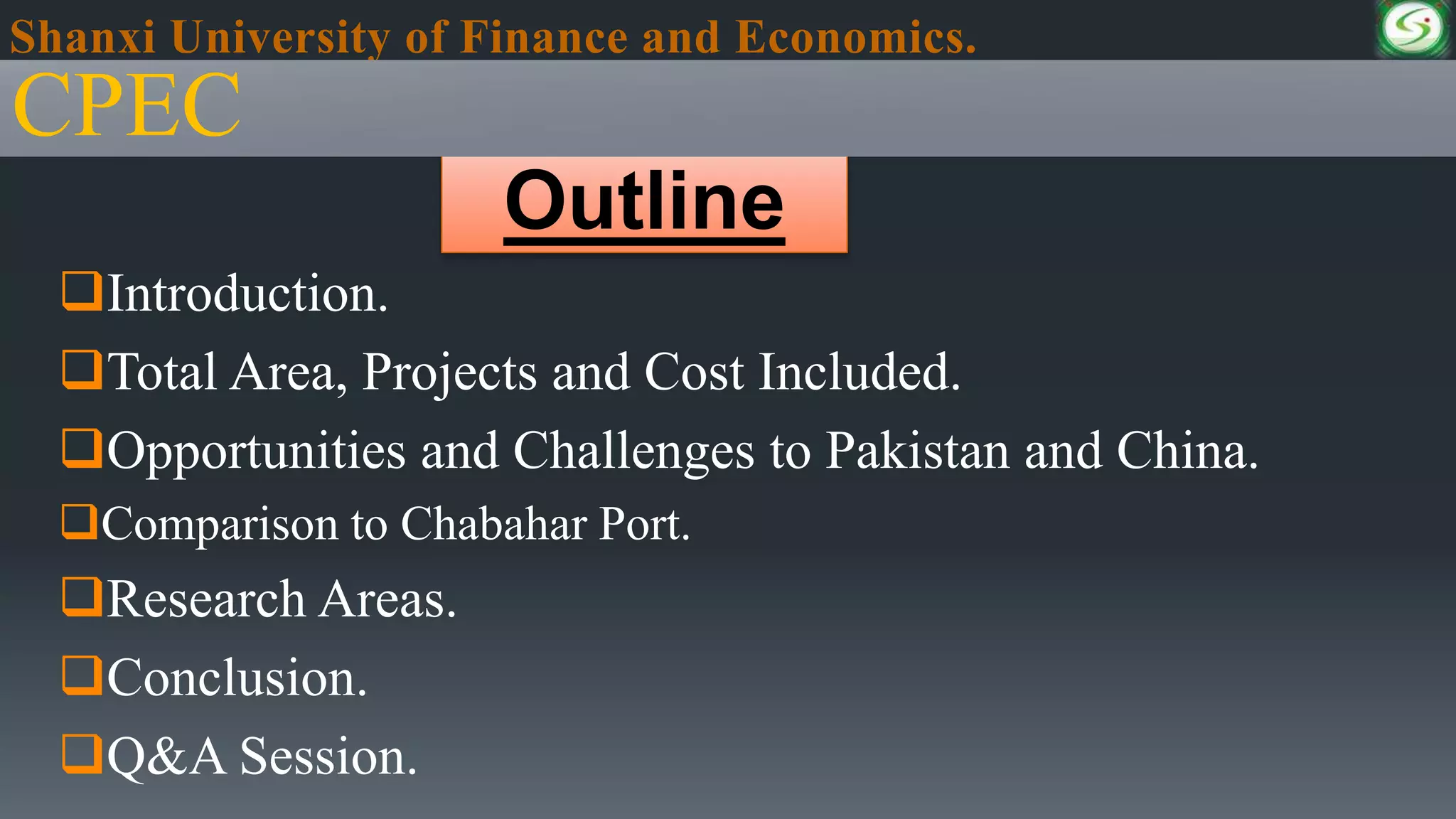 The China-Pakistan Economic Corridor (CPEC) Opportunities and ...