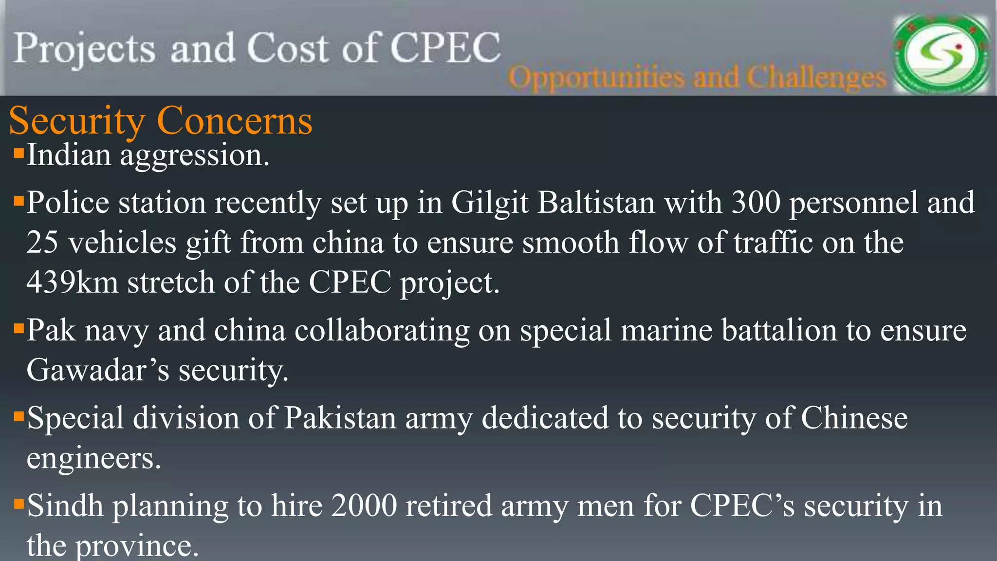 The China-Pakistan Economic Corridor (CPEC) Opportunities and ...