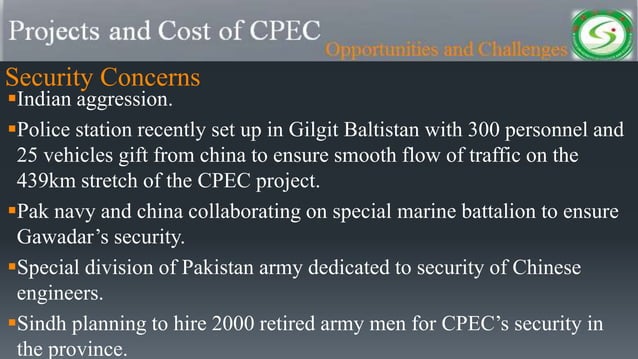 The China-Pakistan Economic Corridor (CPEC) Opportunities and ...