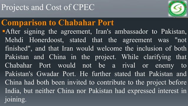 The China-Pakistan Economic Corridor (CPEC) Opportunities and ...