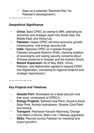China-Pakistan Economic Corridor (CPEC): Route, Impact, & Geopolitical ...