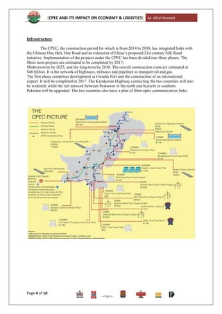 Cpec and its impacts of economy and logistics | PDF