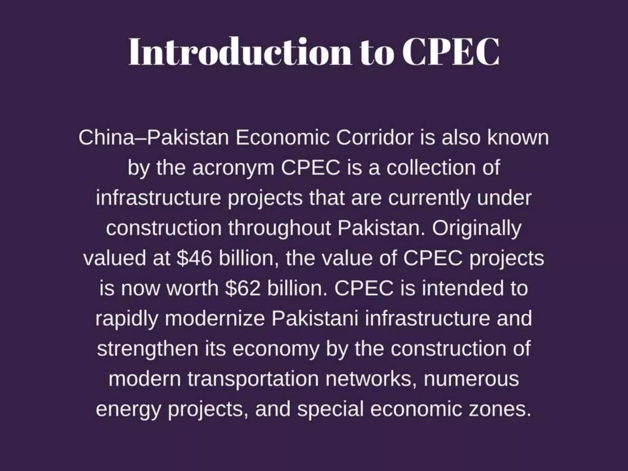 China Pakistan Economic Corridor CPEC | PPT