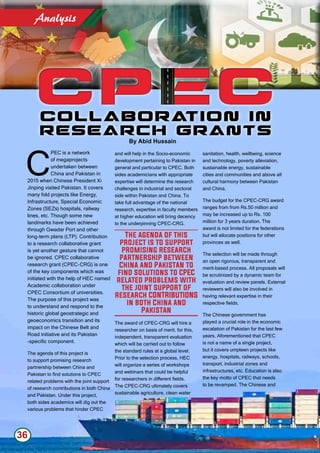 Cpec collaboration in research grants by abid hussain.pdf