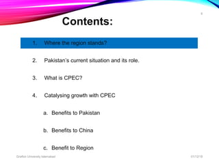 Cpec final (Grafton university college islamabad) | PPT