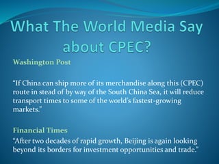 Cpec & its importance | PPTX
