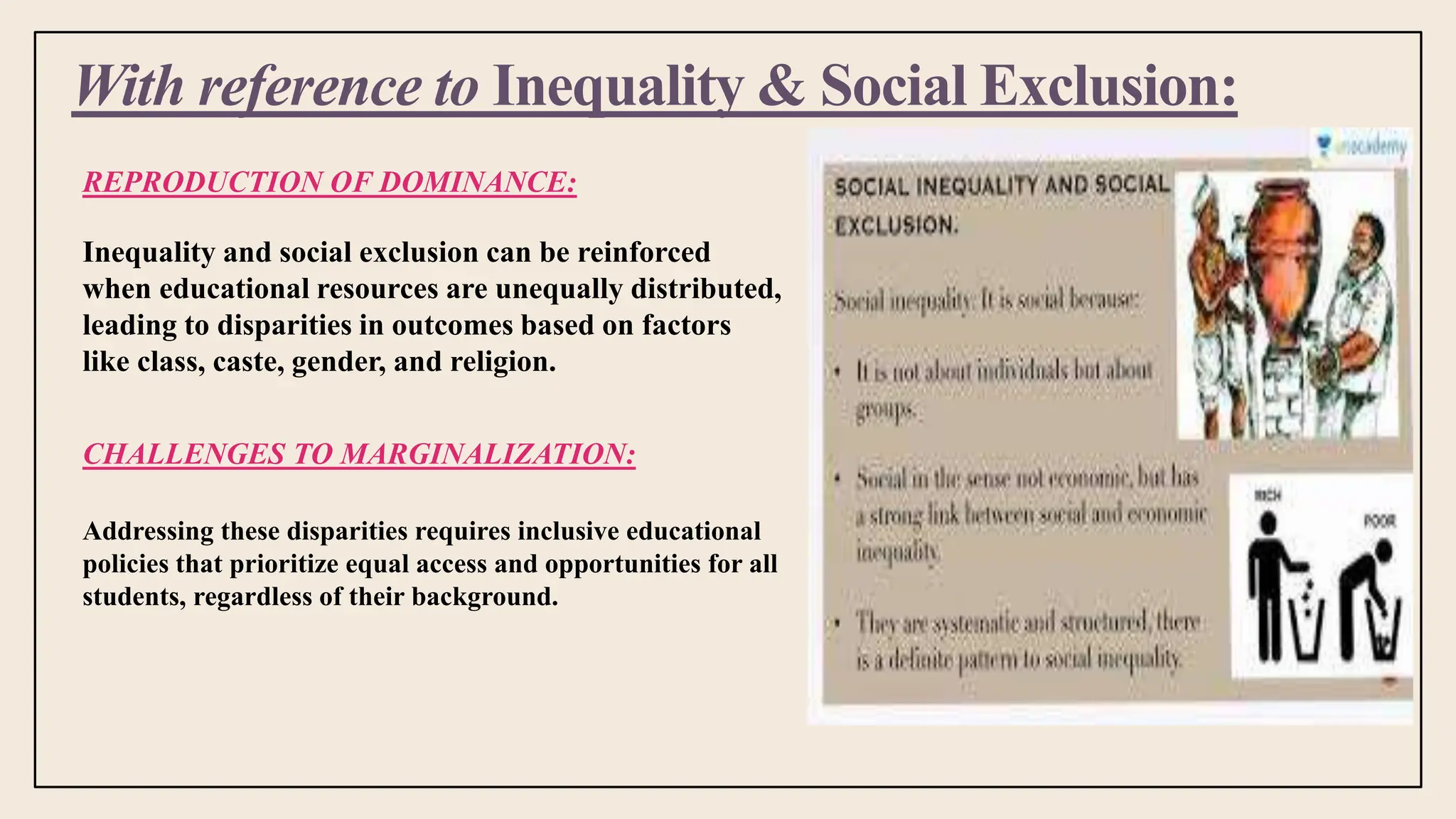 Marginalization on contemporary perspective on education | PPTX
