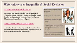 Marginalization on contemporary perspective on education | PPTX