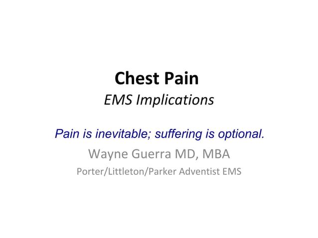 Chest Pain: EMS Review | PPT | Heart and Cardiovascular Diseases ...