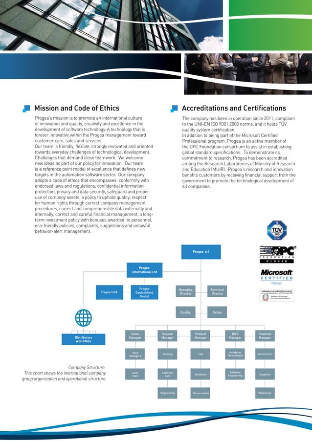 Progea - Company Profile - English | PDF | Business Administration ...