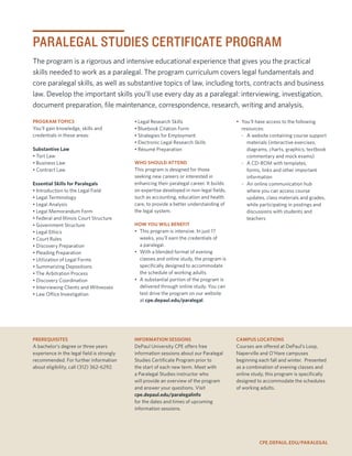 Paralegal Studies Certificate Program | PDF