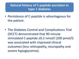 Cpeptide & diabetes dda 2015 | PPTX