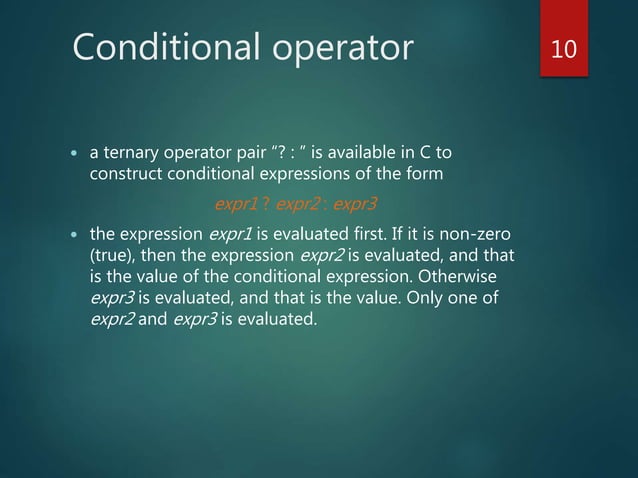Operator in C language | PPT