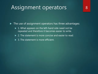 Operator in C language | PPTX