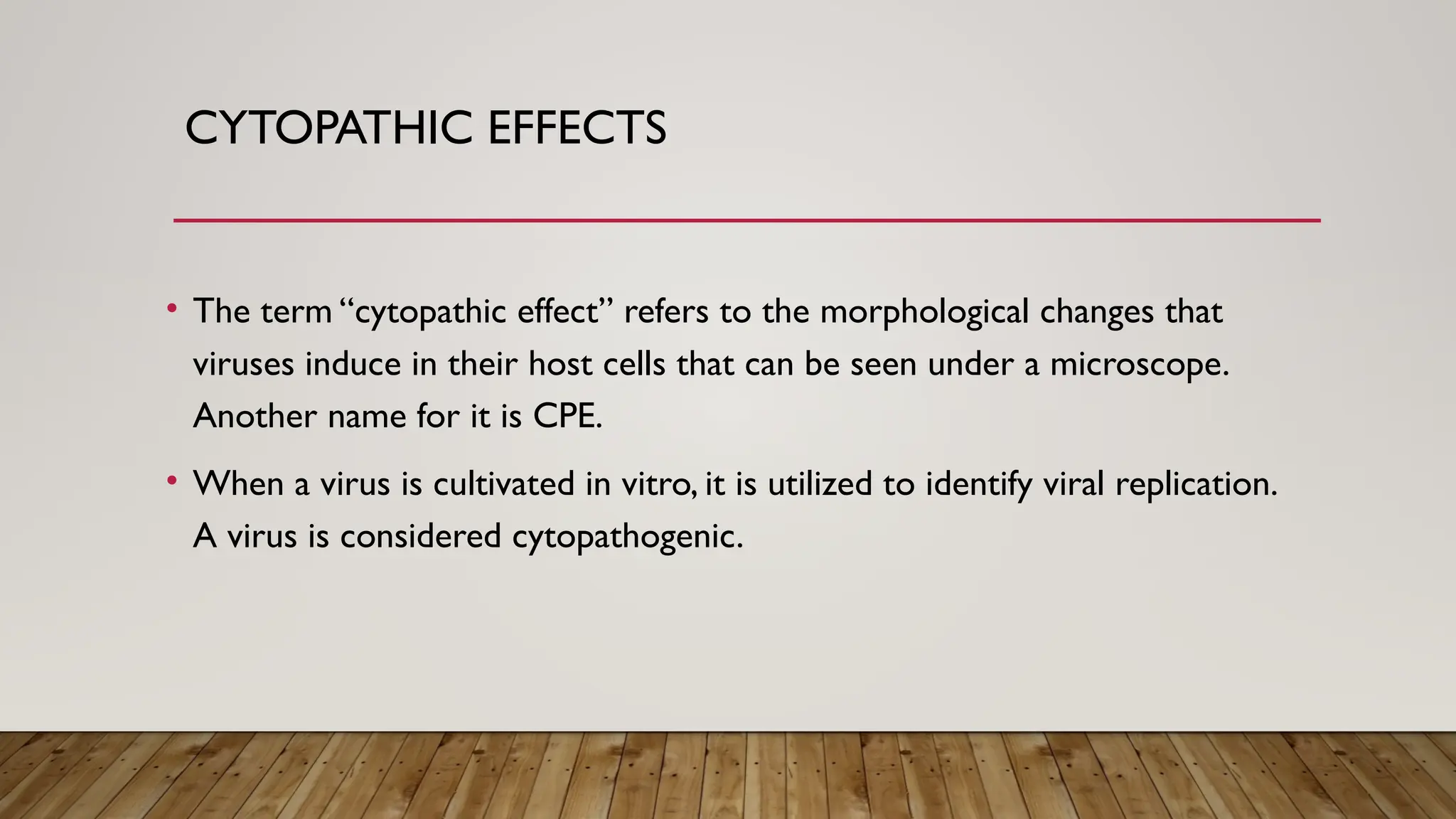 Cytopathic effects and its main types by hp | PPTX