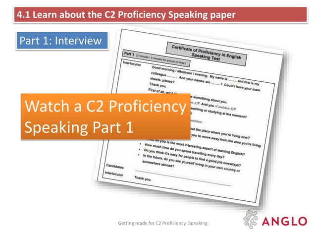 Cpe speaking part 1 | PPT