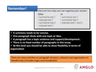 Cpe sp writing 1 slideshow part 2 | PPTX