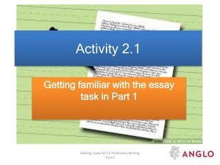 Cpe sp writing 1 slideshow part 2 | PPTX