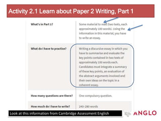 Cpe sp writing 1 slideshow part 2 | PPTX