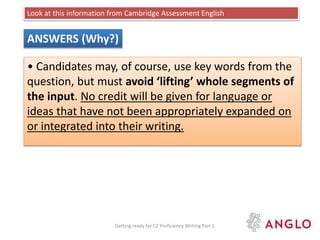 Cpe sp writing 1 slideshow part 2 | PPTX