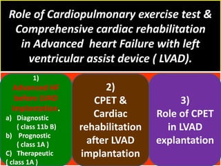 Cpet in cr in lvad saudi prevent 2019 | PPTX | Heart and Cardiovascular Diseases | Diseases and ...