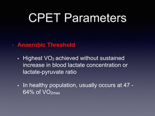 Cardiopulmonary exercise testing made easy | PPTX