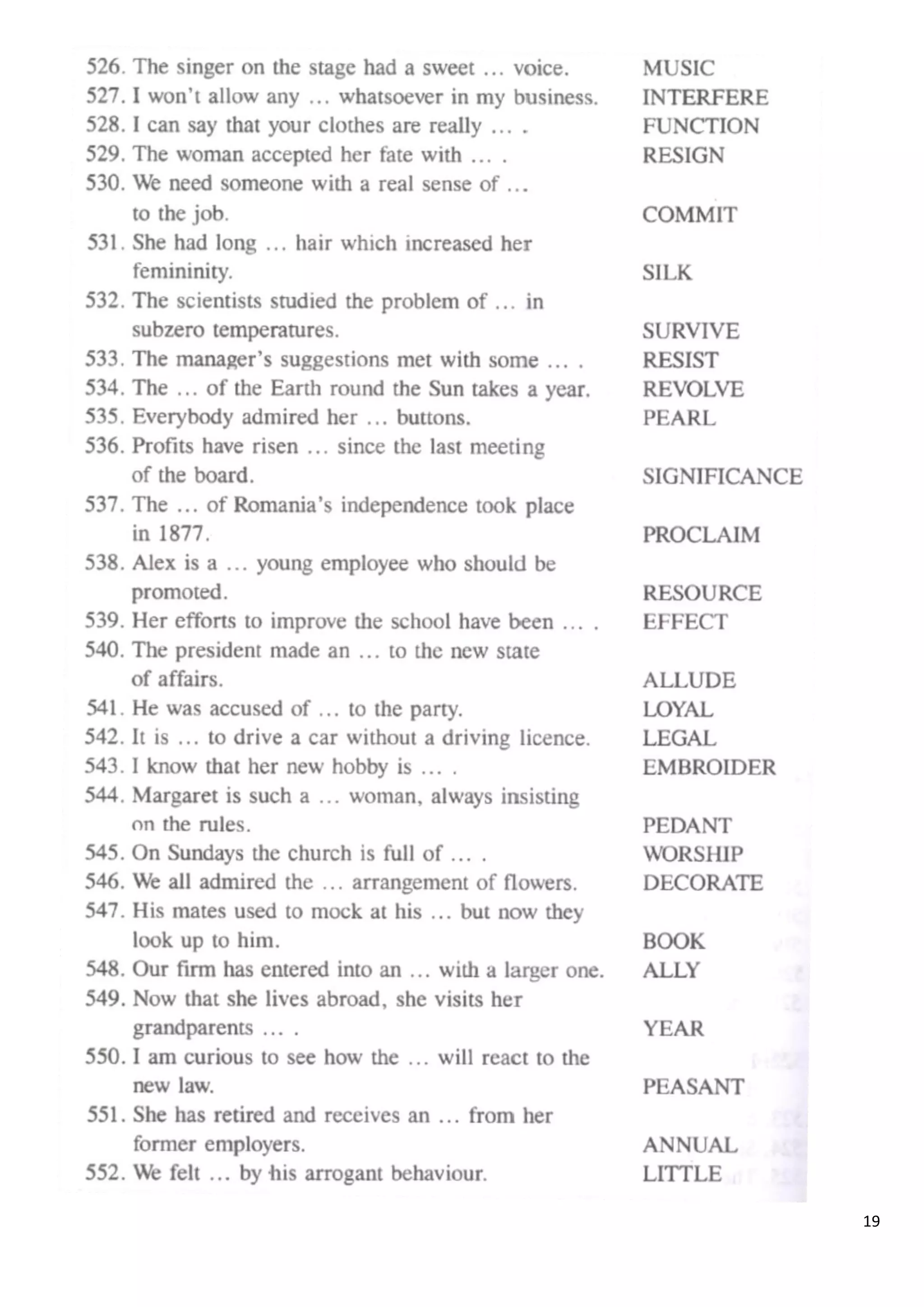 Cpe word formation_-_1000_sentences_with_answers | PDF