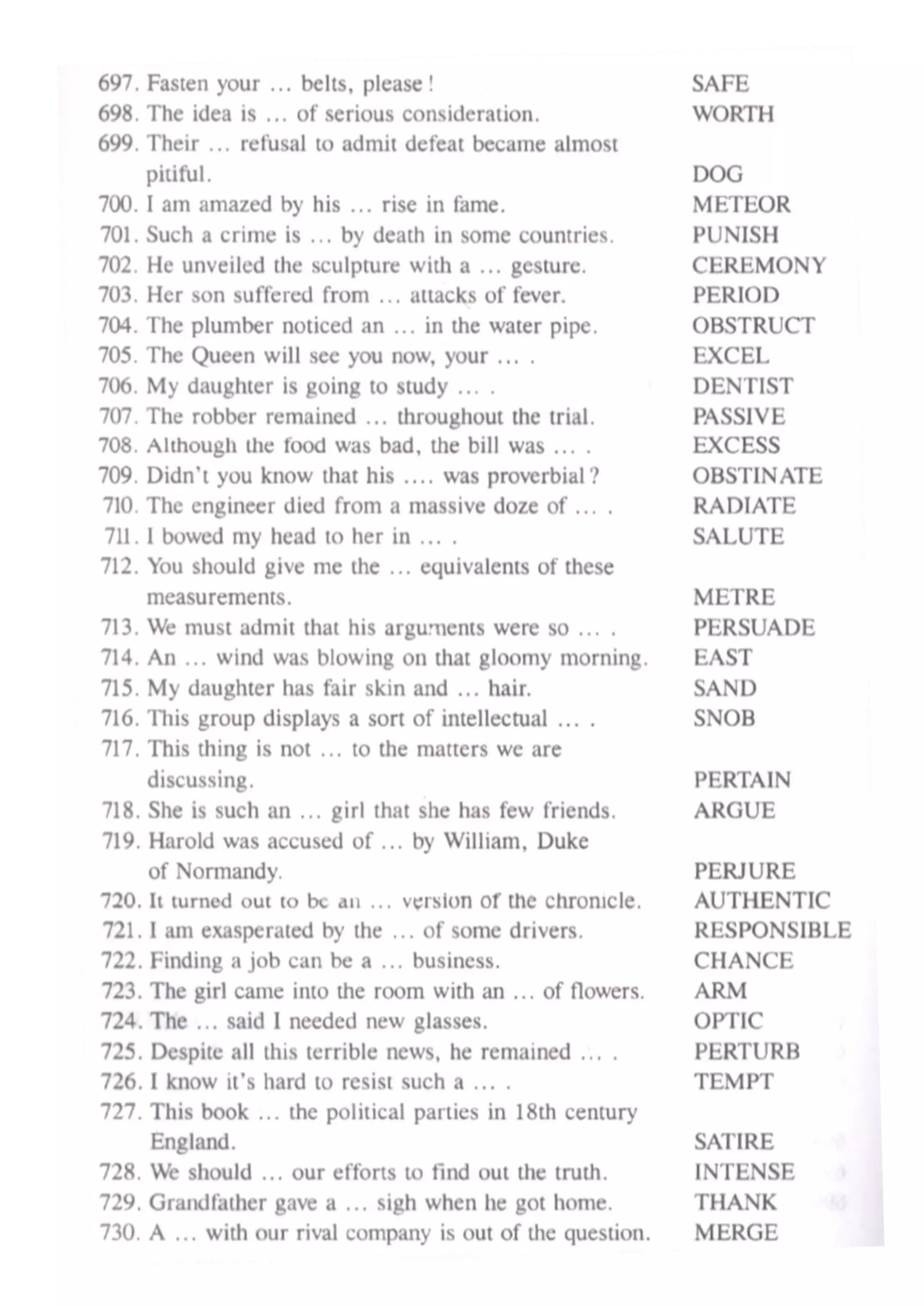 Cpe word formation_-_1000_sentences_with_answers | PDF