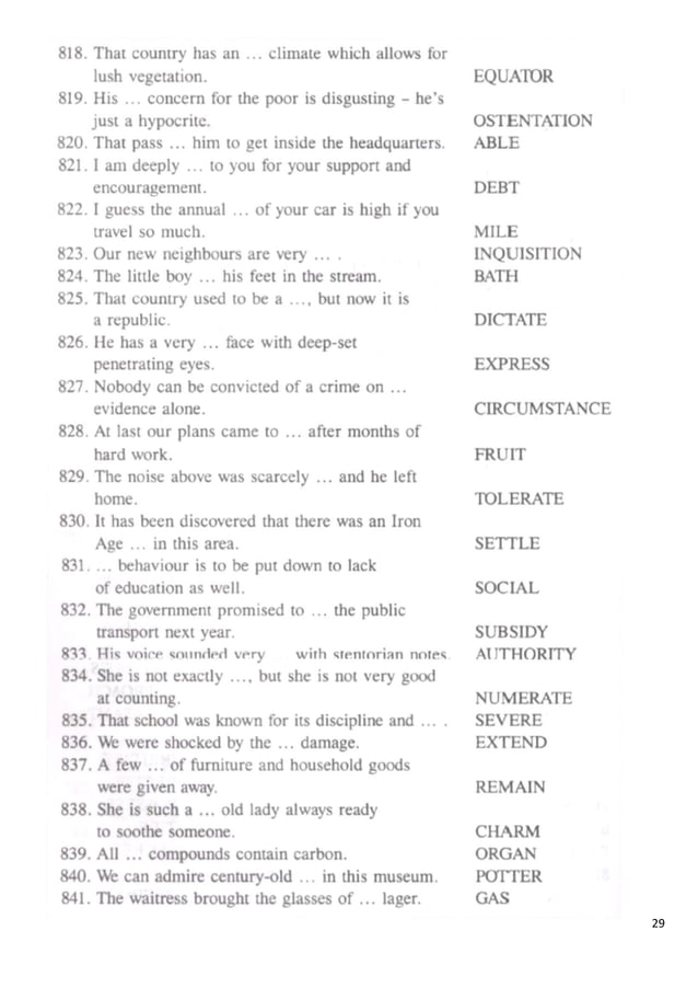 Cpe word formation_-_1000_sentences_with_answers | PDF