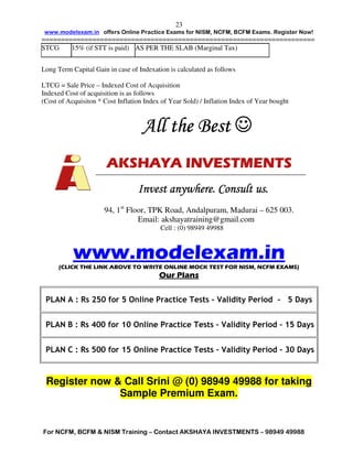 NISM CPFA CERTIFIED PERSONAL FINANCIAL ADVISOR EXAM STUDY NOTES | PDF