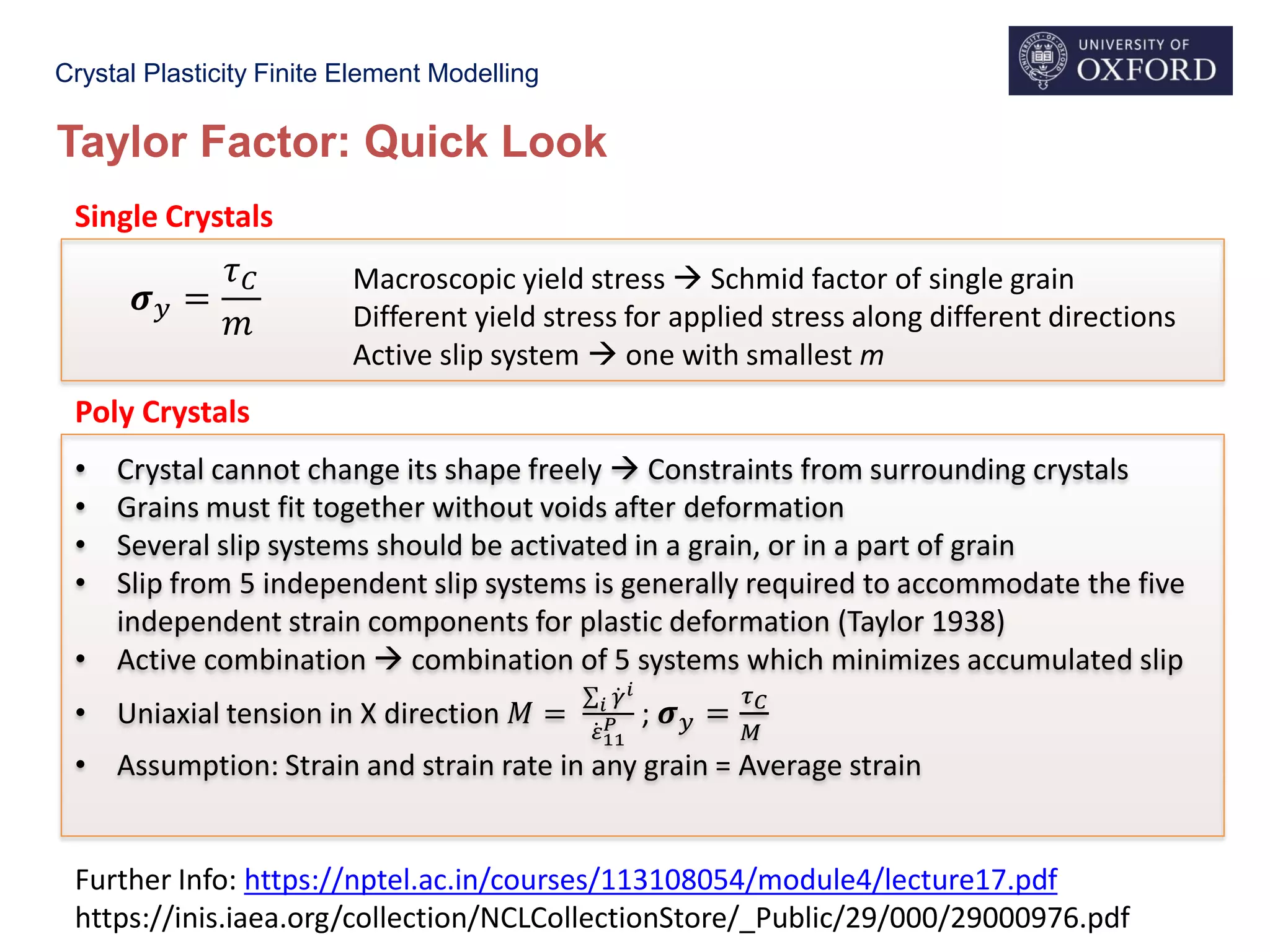 Introduction to Crystal Plasticity Modelling | PDF