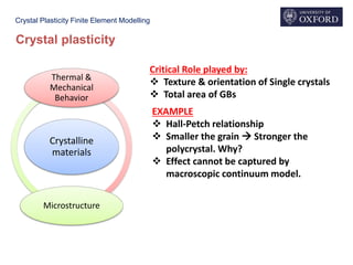 Introduction to Crystal Plasticity Modelling | PDF