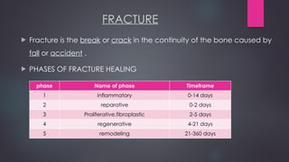 Case Presentation on Fracture & its Healing Process | PDF