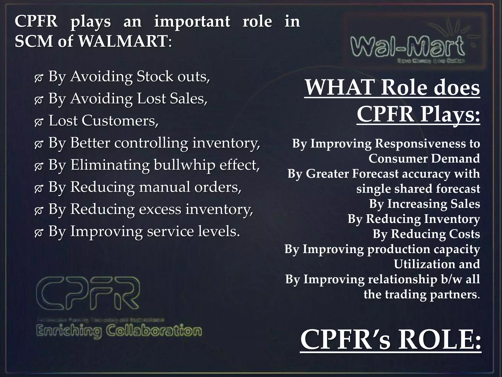 Collaborative Planning Forecasting Replenishment at Walmart | PPTX