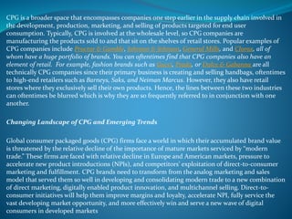 Consumer Packaged Goods (CPG) Industry - 5 Digital Transformations | PPTX