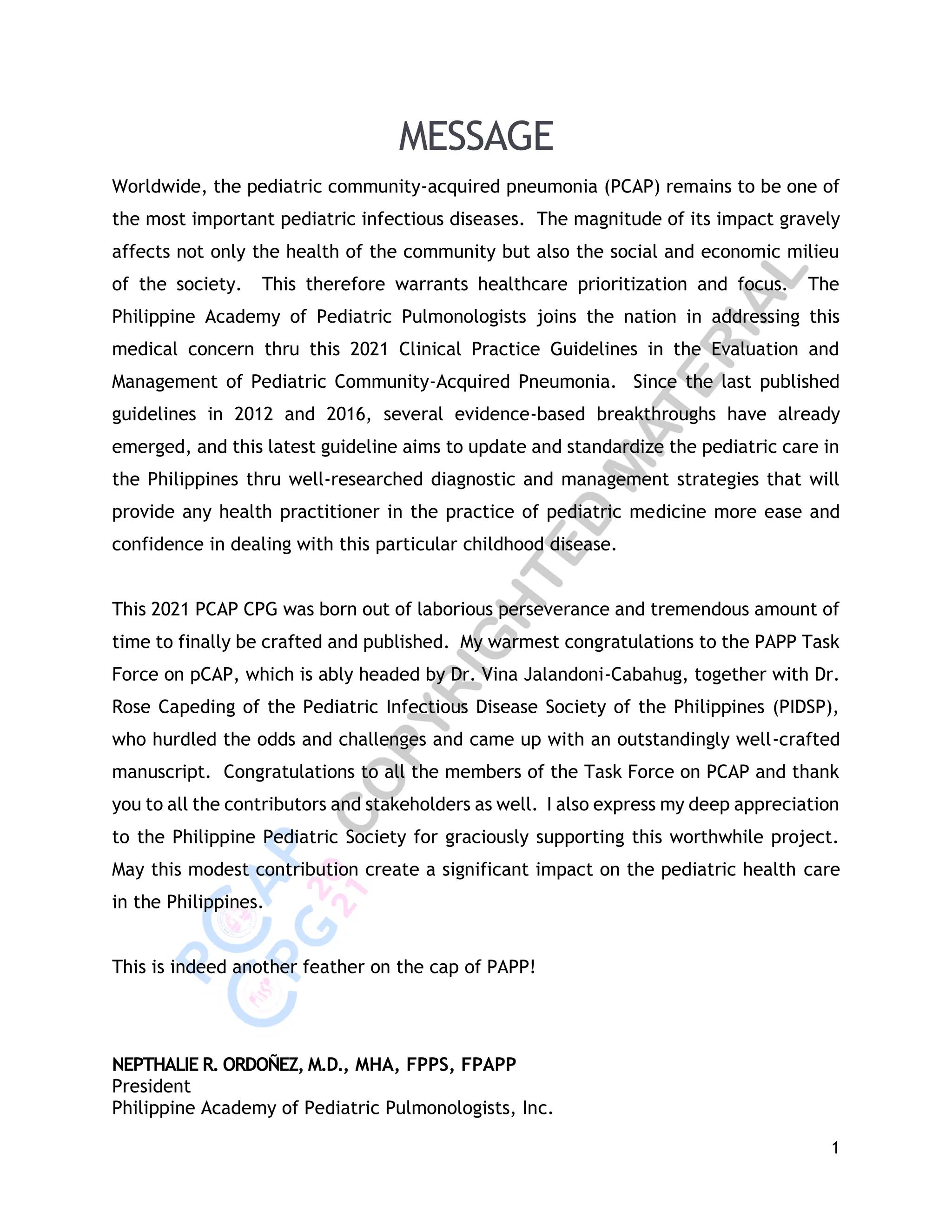 2021 Clinical Practice Guidelines in the Evaluation and Management of ...