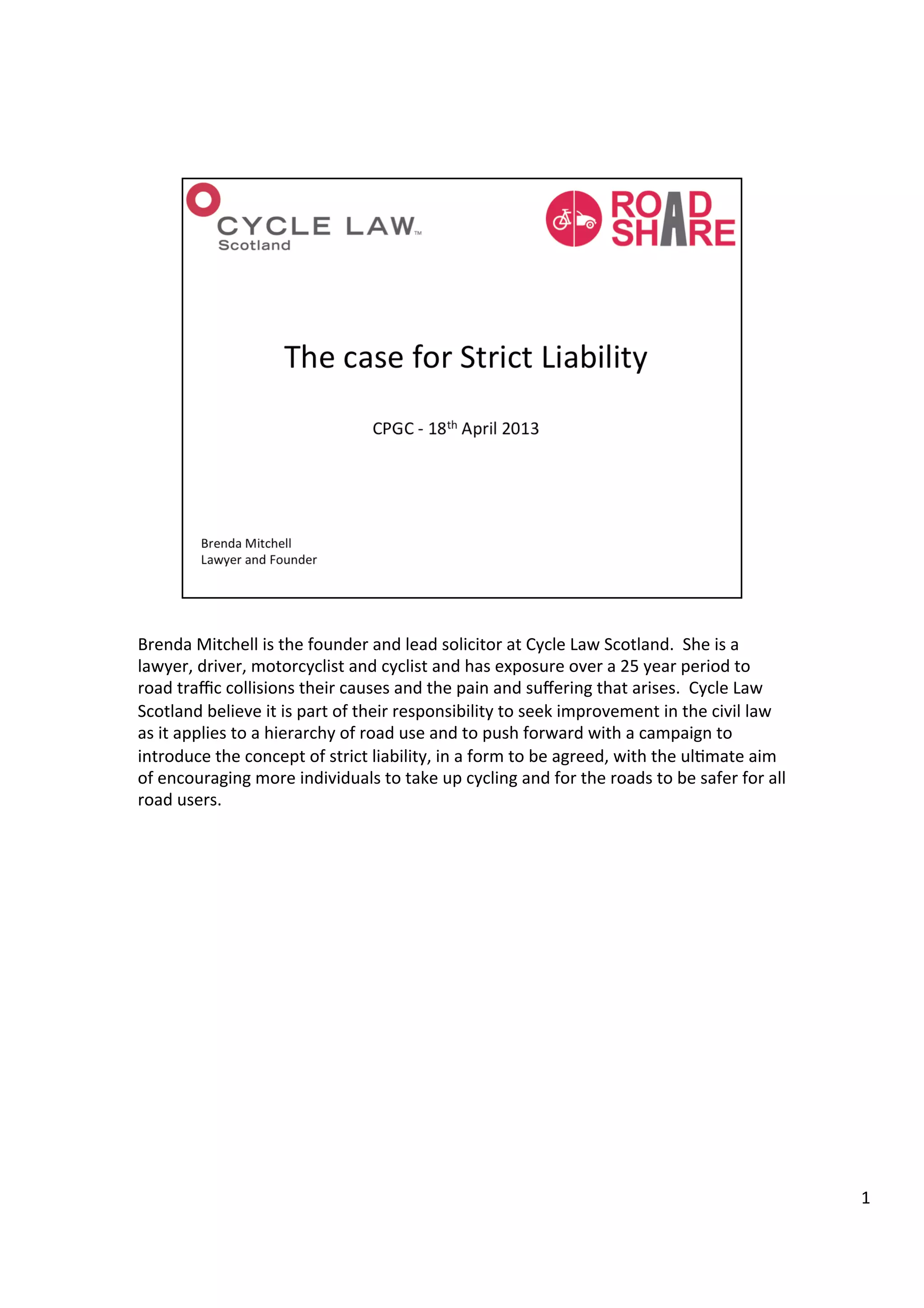 The case for Strict Liability | PDF