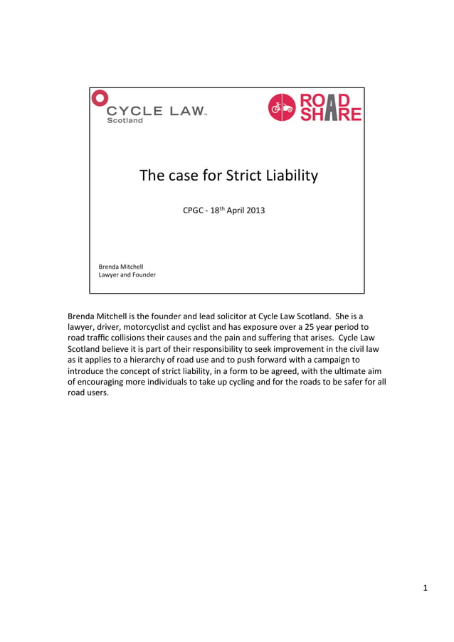 The case for Strict Liability | PDF