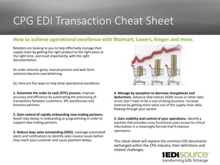 CPG EDI Transaction Cheat Sheet | PPTX
