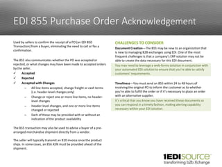 CPG EDI Transaction Cheat Sheet | PPTX