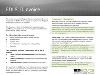 CPG EDI Transaction Cheat Sheet | PPT