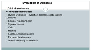 Clinical Practice Guidelines of Dementia | PPTX