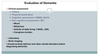 Clinical Practice Guidelines of Dementia | PPTX