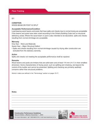 Tarion Construction Guidelines | PDF
