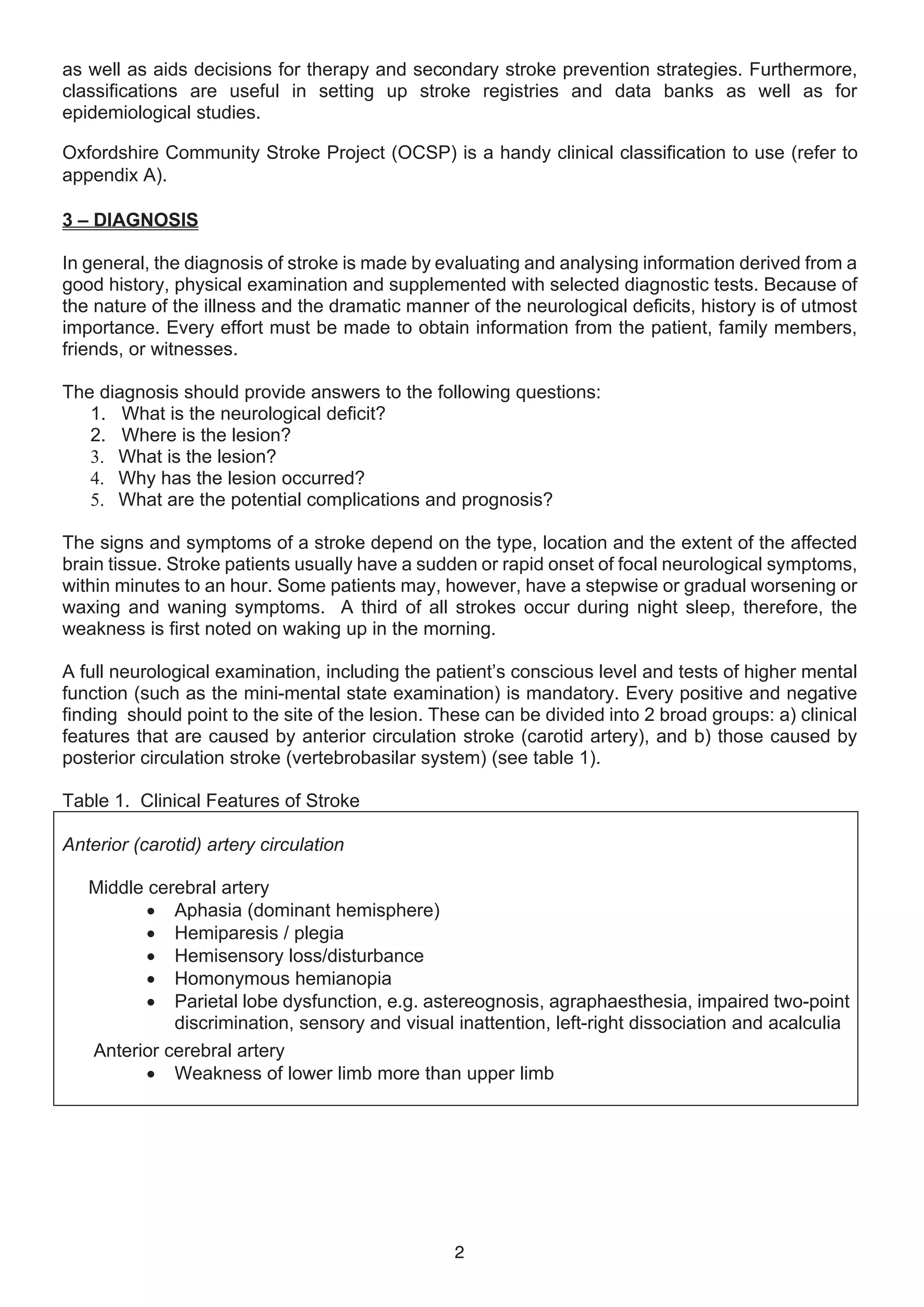 CPG management of ischaemic stroke (2nd edition) | PDF