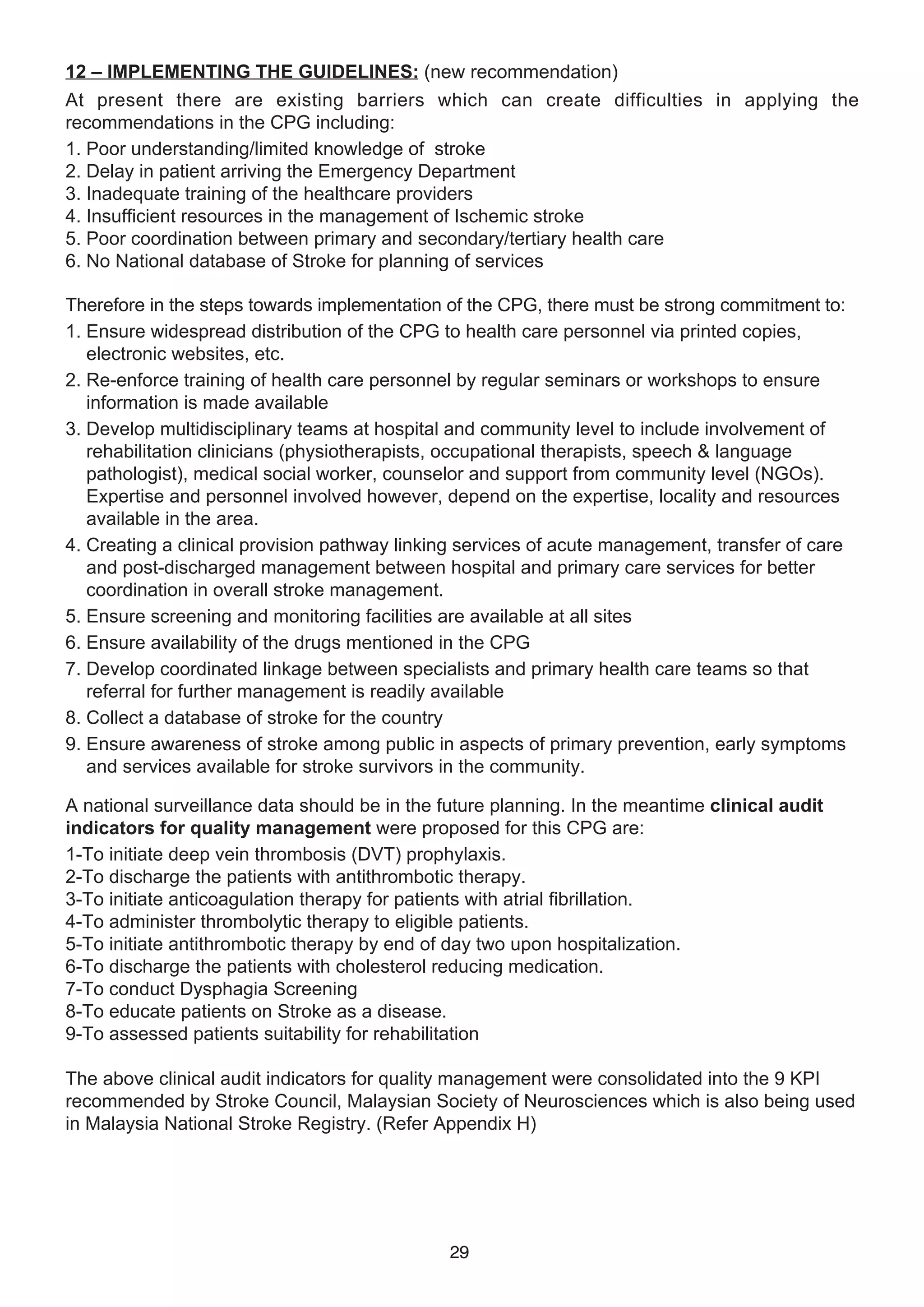 CPG management of ischaemic stroke (2nd edition) | PDF