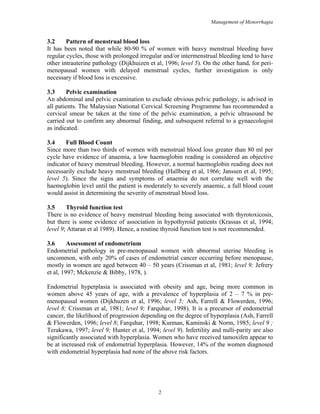 Cpg management of menorrhagia | PDF